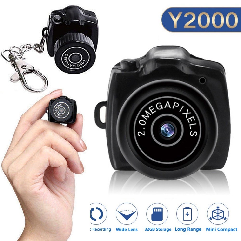 Y2000 Mini Keychain Camera 1080P HD Video Audio Recorder Webcam ...
