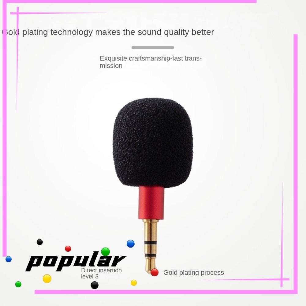 POPULAR Mini Microphone, Metal Mic 3.5mm Metal Mini Microphone, 3 Pole ...