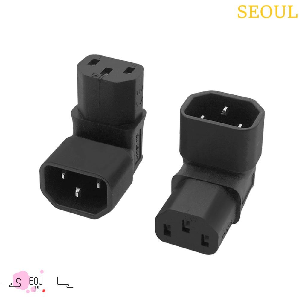 SEOUL Power Adapter C14-C13 Male To Female 10A 3Pin Corner Plug ...