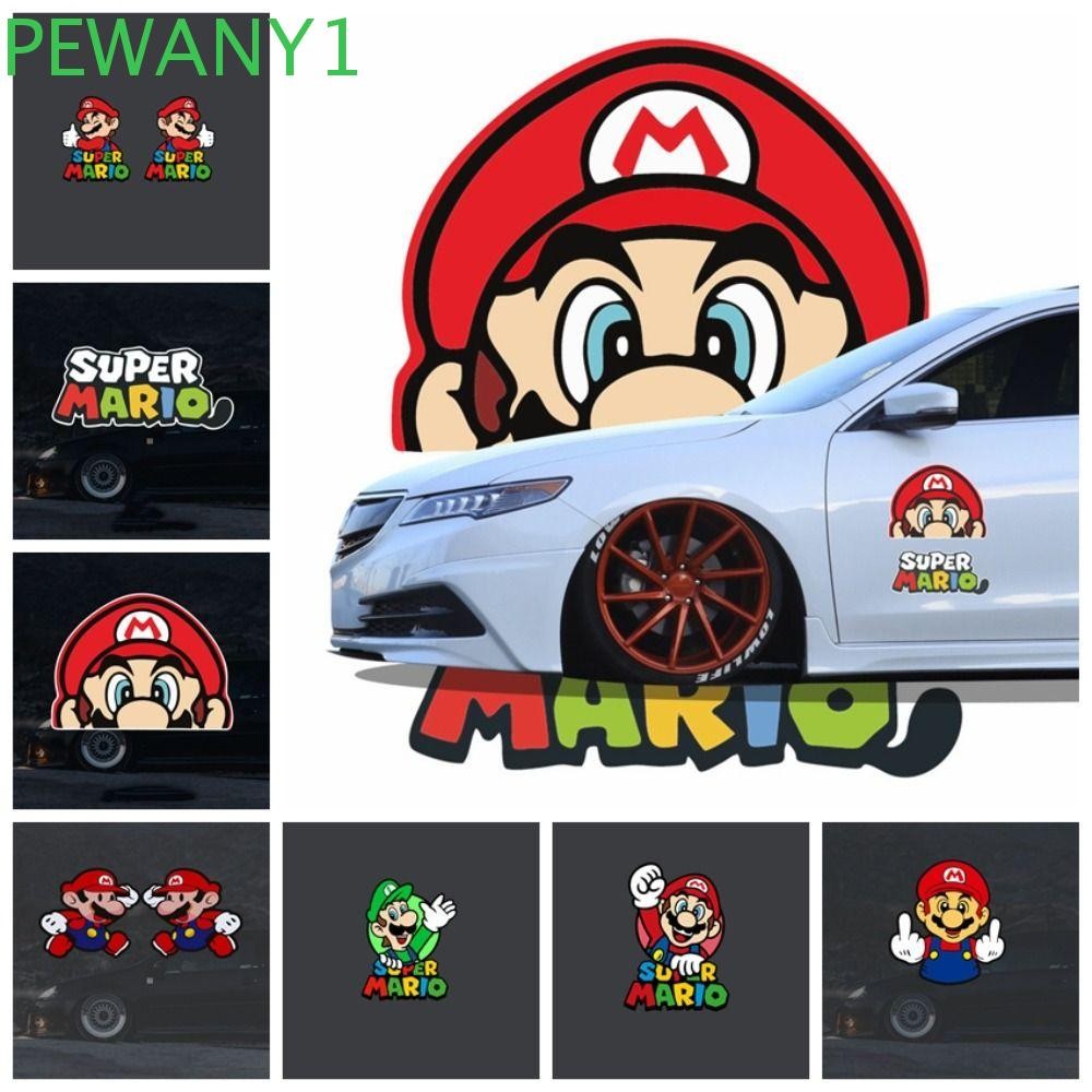 PEWANY1 Super Mario Car Decal, Super Mary Mario Bros Super Mario Window ...