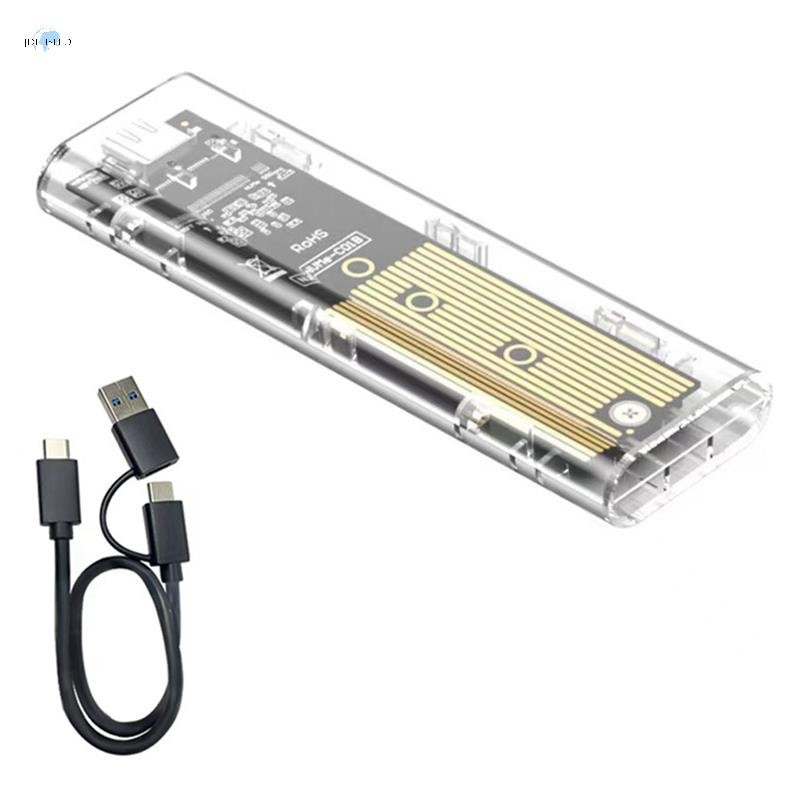 M2 SSD Enclosure M2 SSD Case M.2 NVMe+NGFF Dual Protocol SSD Enclosure ...