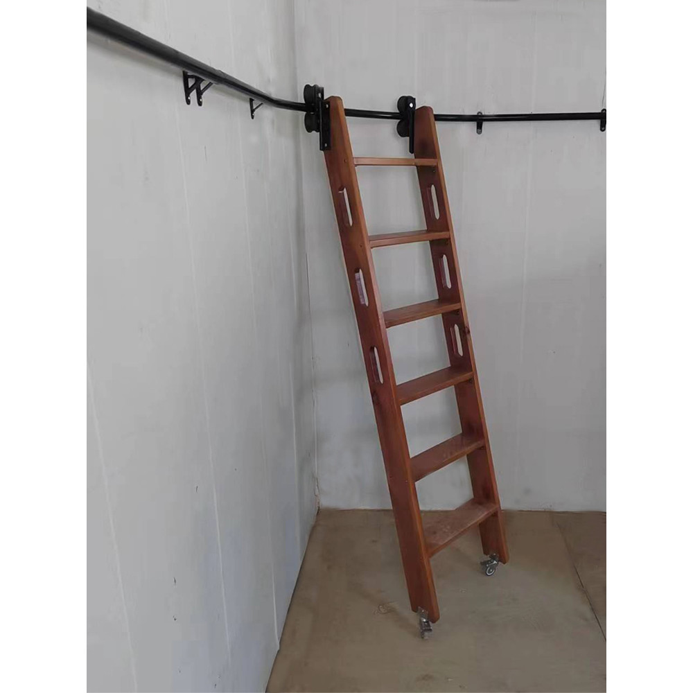 Household Indoor Movable Multi-Functional Corner Track Slide Ladder ...