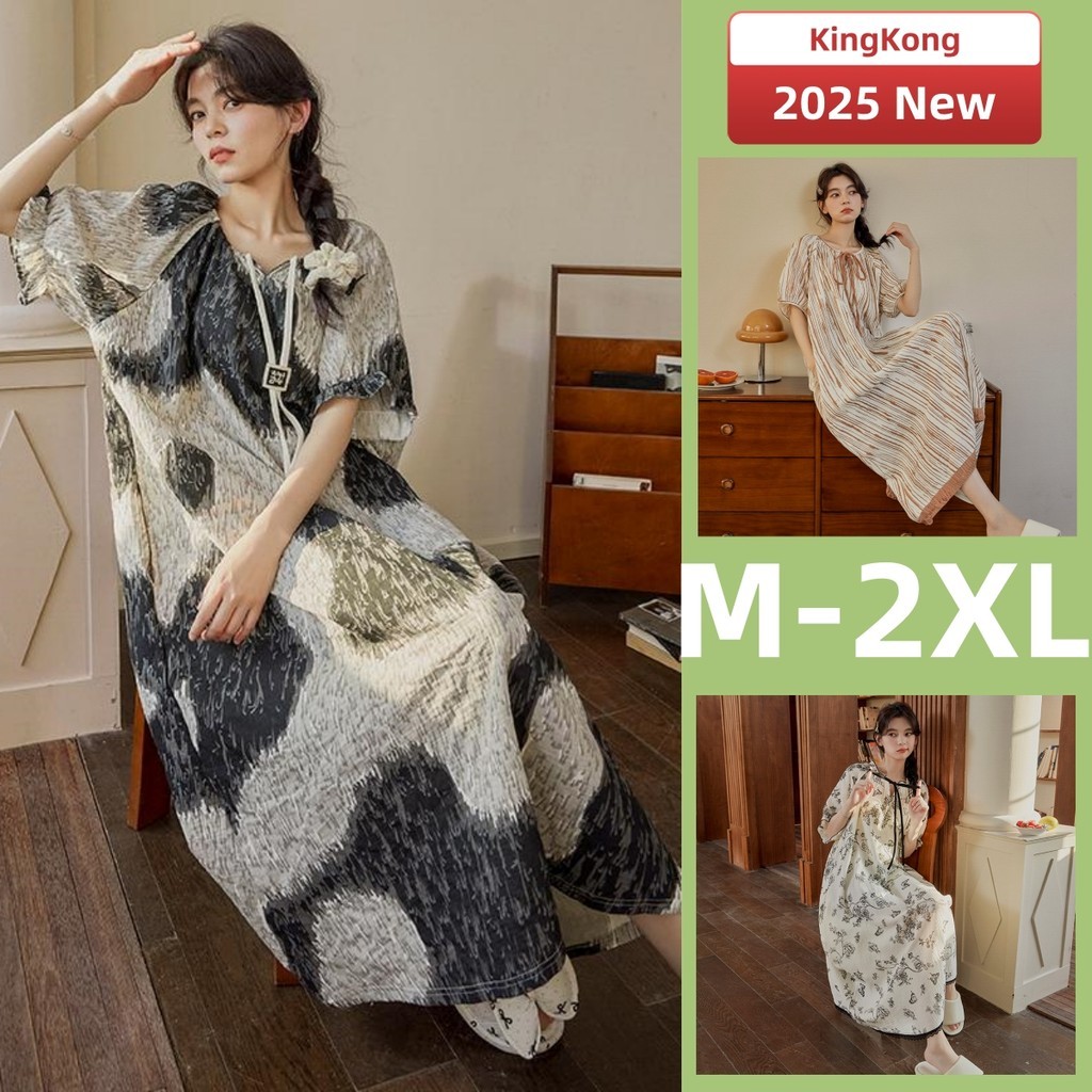 Padded Pyjamas Women Cotton Night dress Pajamas Dress Summer Lady Short ...