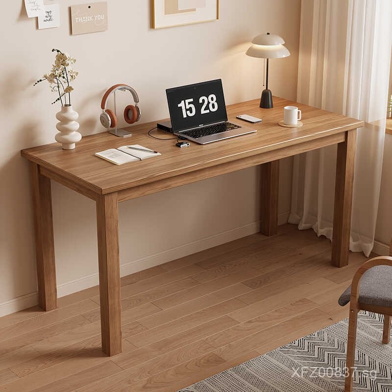 Study Table Two-Person Computer Desk#Desk Solid Wood Home Desk Living ...