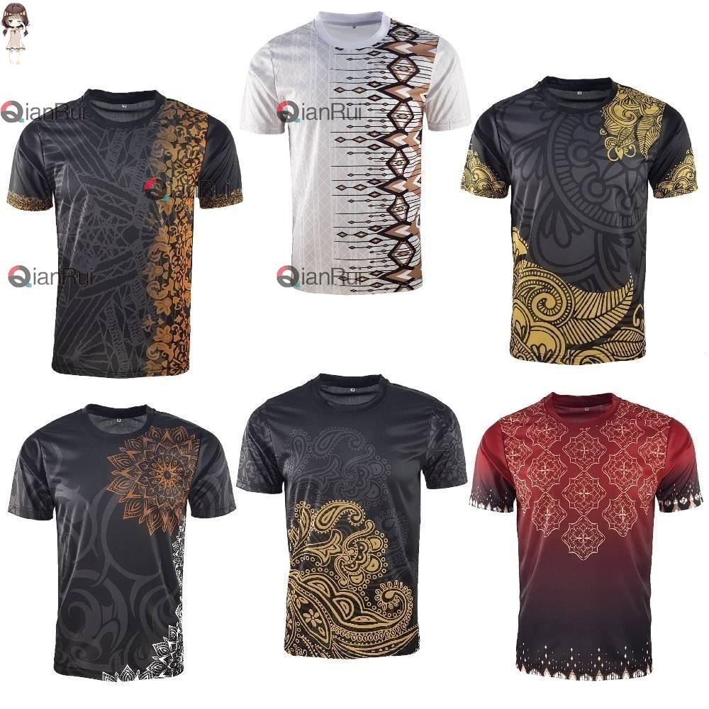 Men T-shirt Batik Design Jersey Material T-shirt Men Jersey Batik [UNK ...