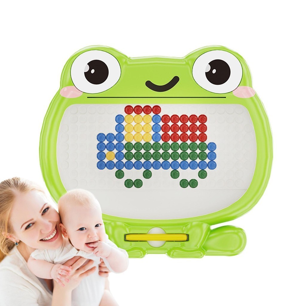 Montessori Magnetic Dots Board Frog Shape Learning Doodle Board Magnet ...