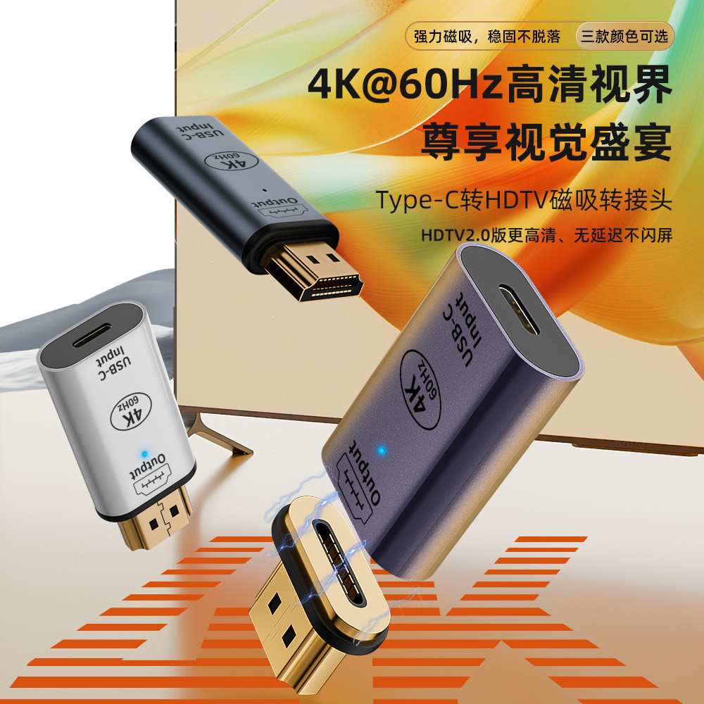 2024 New Magnetic USB Type-C Female to HDMI Male Adapter Converter ...