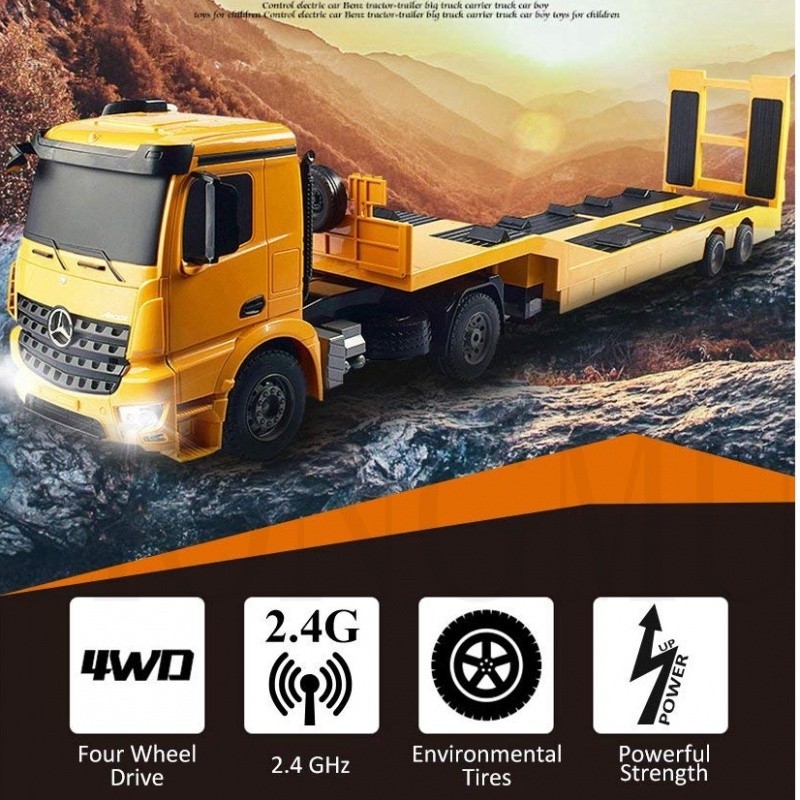DOUBLE E E562-003 RC Truck 1:20 Scale Flatbed Semi Trailer Engineering ...