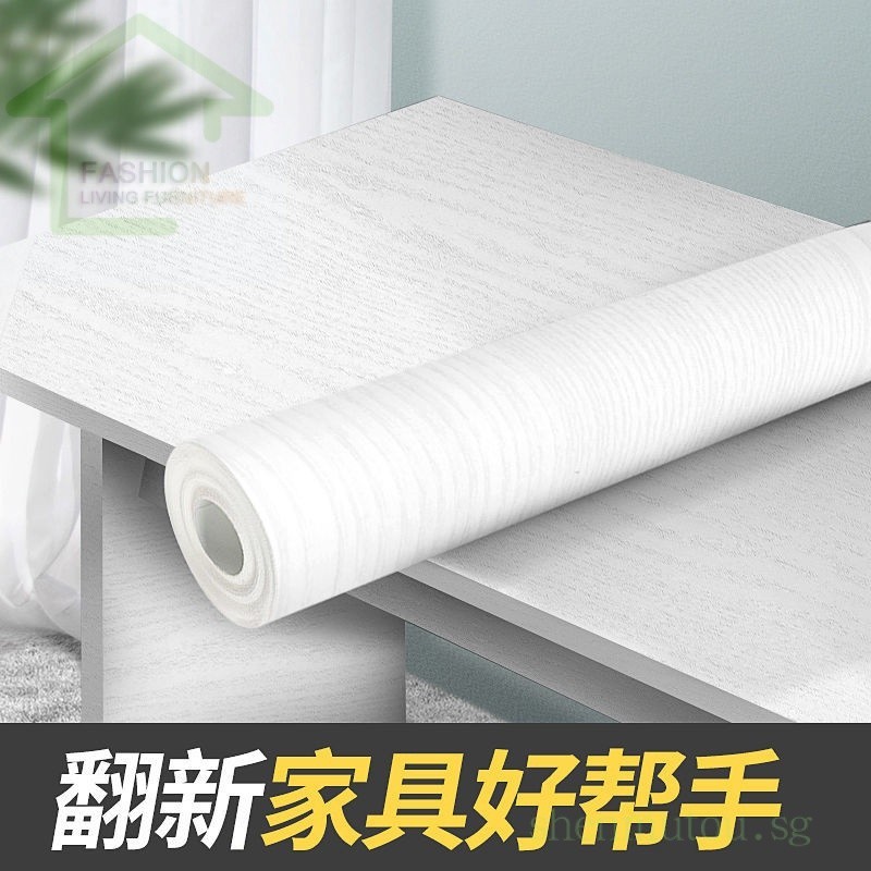 Desktop Stickers Waterproof Wood Grain Closet Door Stickers Desk Self ...