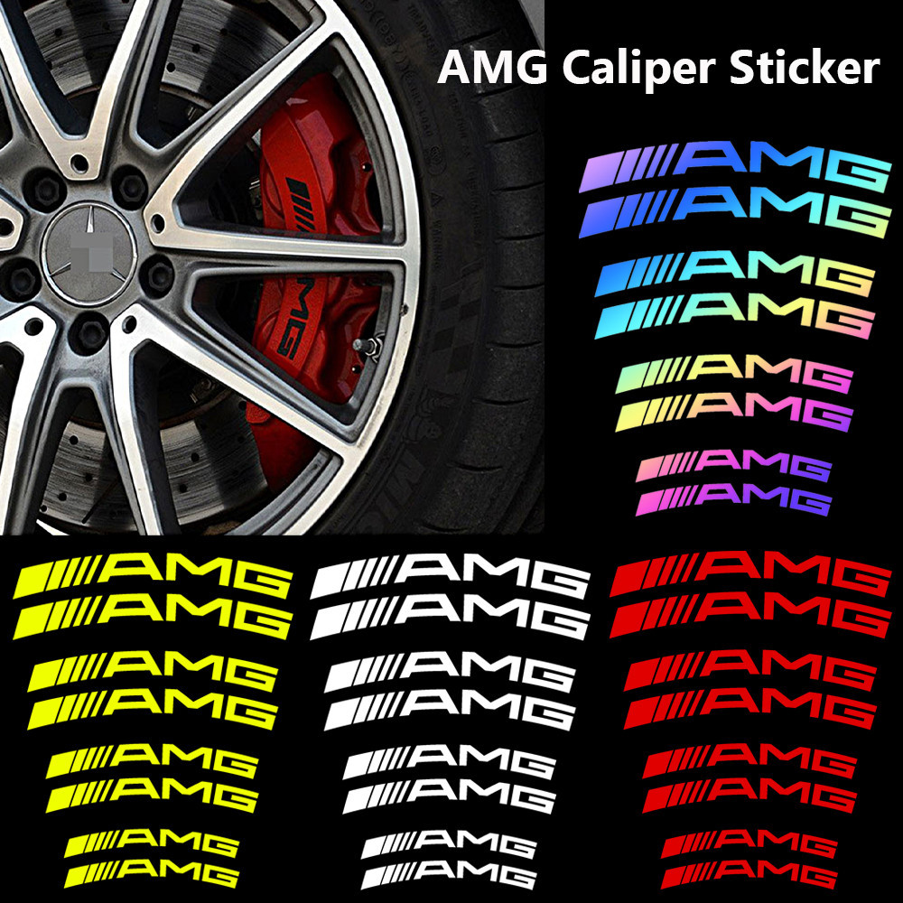 AMG Brake Caliper Sticker Mercedes Benz Reflective Decal Waterproof Car ...