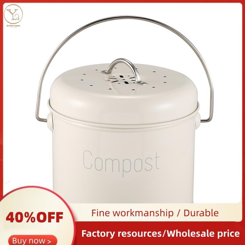 Compost Bin 3L - Stainless Steel Kitchen Compost Bin - Kitchen ...