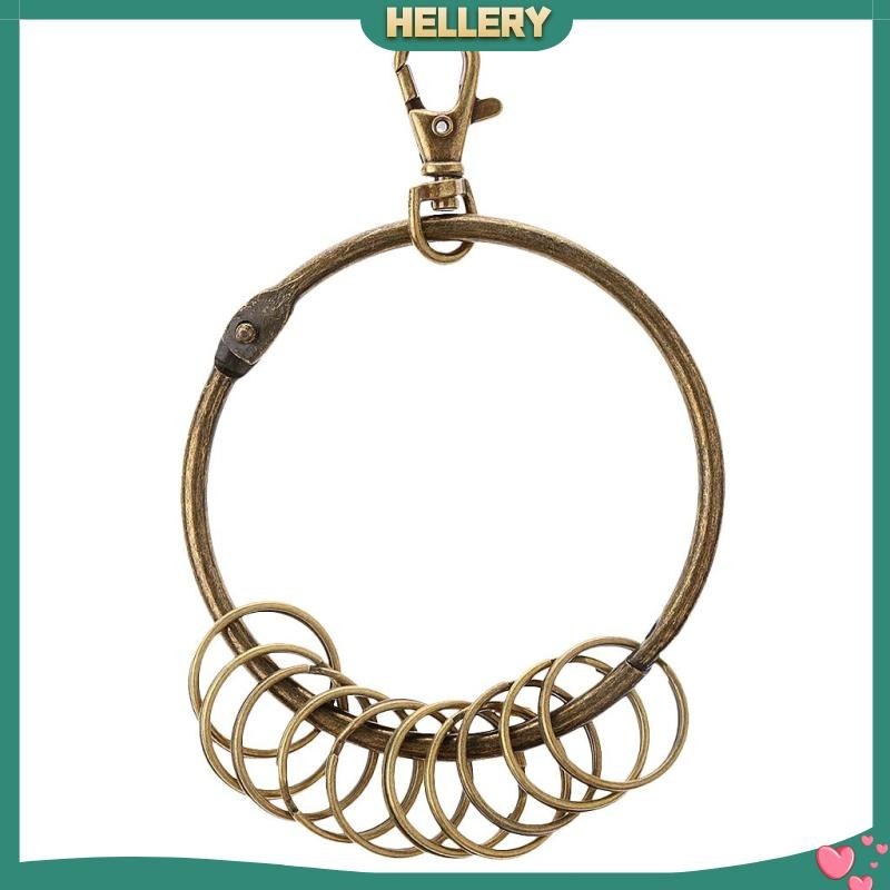 [HellerySG] Retro Metal 10 Key Keychains Keyrings, Heavy Duty, Big ...