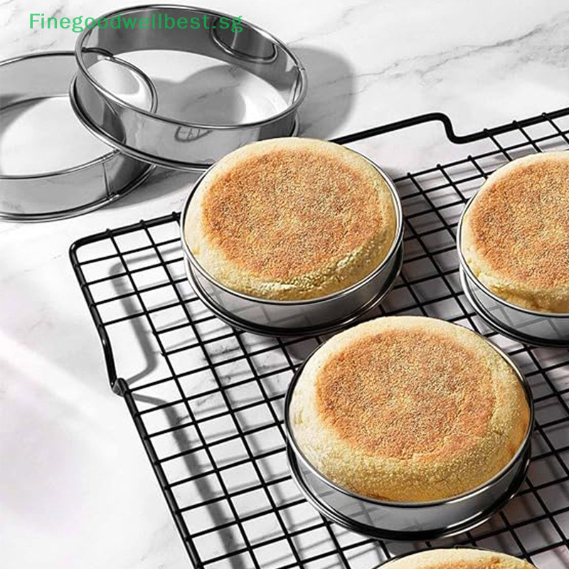 FBSG Stainless Steel Double Rolled Baking Circle Tart Ring Fruit Pie ...