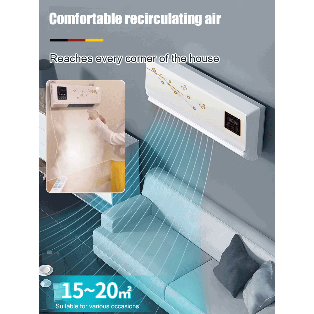 [Quick cooling/strong wind]Dual air conditioner/Low noise/hot and cold ...