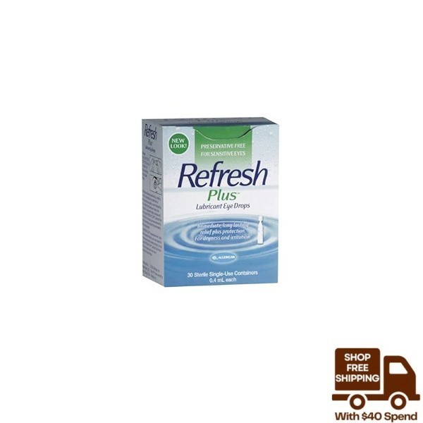(Expiry 5th august 2024) REFRESH Plus Lubricant Eye Drops 0.4ml x 30s ...