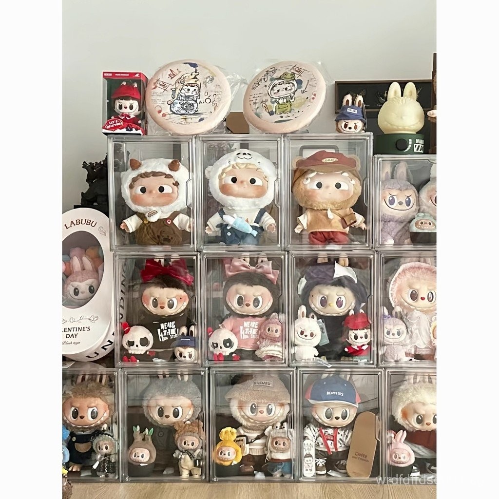 Shopee Official Labubu Figure Display Box labubu Vinyl Display Cabinet ...
