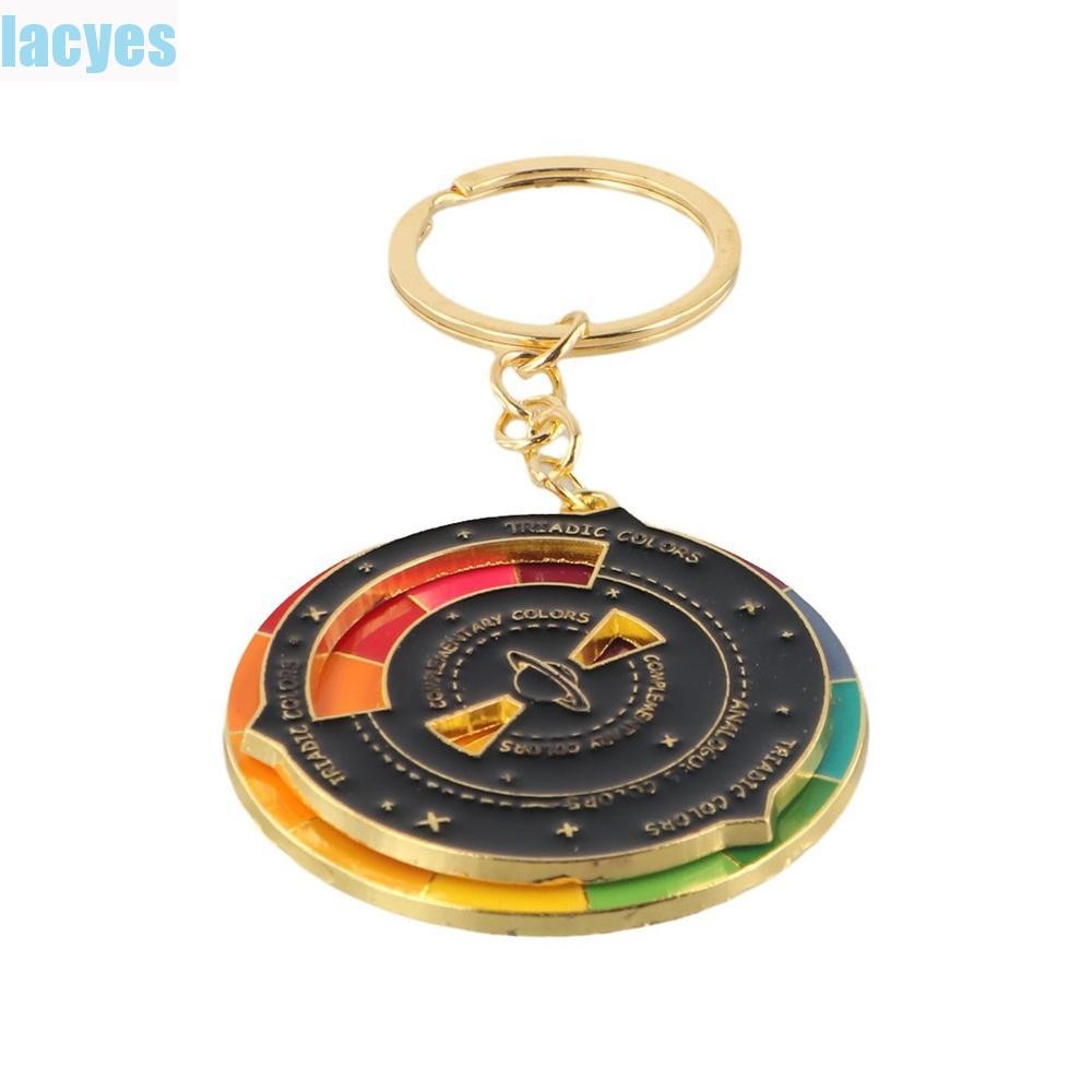 LACYES Color Wheel Keyring, Rotatable Turntable Spinning Color Compass ...