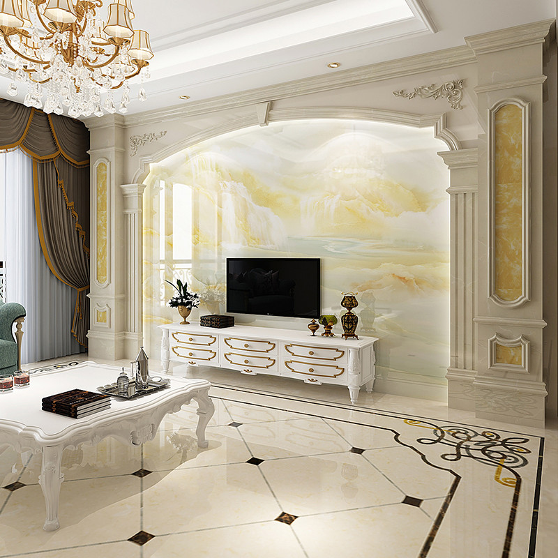 Slate TV Background Wall Tile European Style Living Room ...