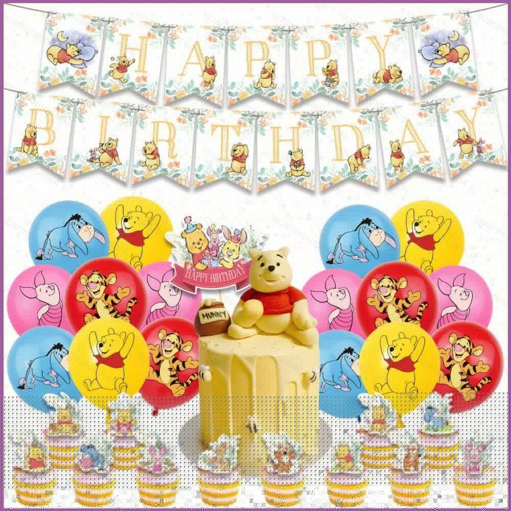 SQ4 Winnie the Pooh Bear Tigger piglet Theme kids party decorations ...