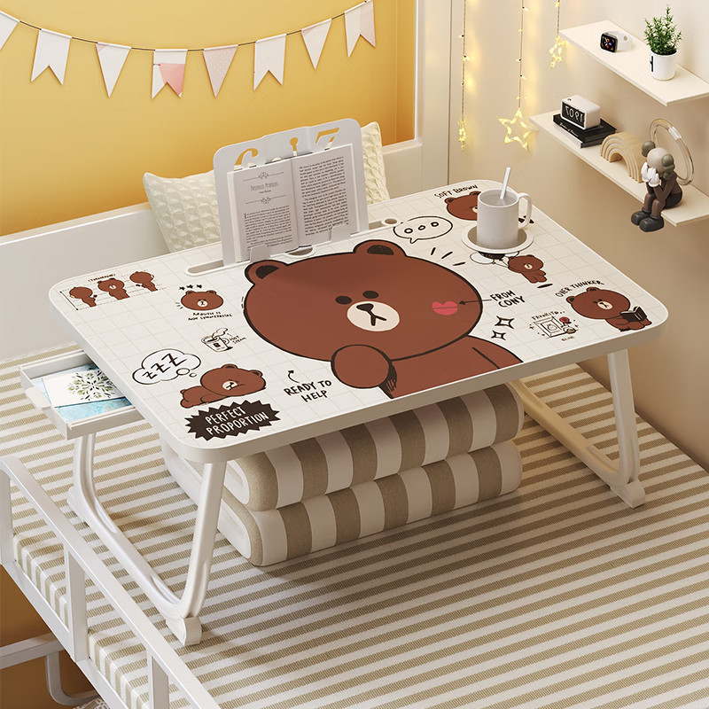 BW88/ Mr. Aimu Bed Study Table Bed Desk Cartoon Computer Desk Folding ...