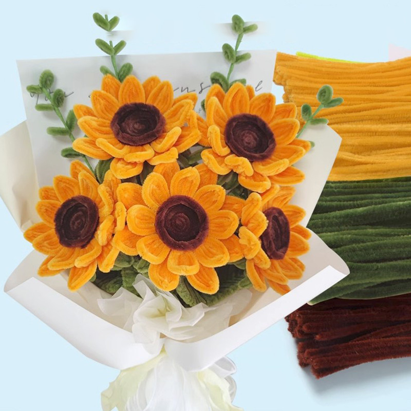 100 pcs Twist Bar Chenille Stems anvil Wire craft Pipe Toys DIY Strips ...