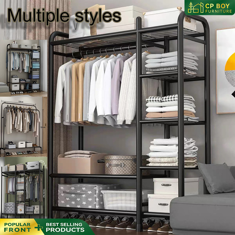 Pansu Clothes Rack Clothes Line Rack Movable Metal Clothes Drying Rack ...