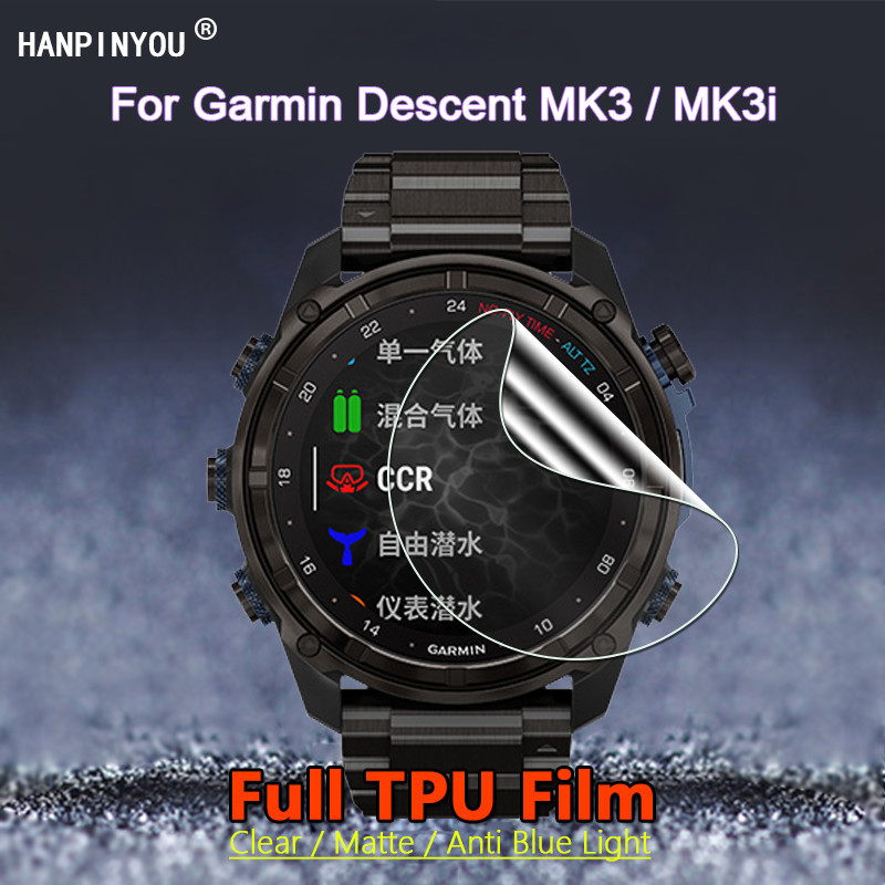 2Pcs For Garmin Descent MK3 MK3i 43mm 51mm SmartWatch Clear / Matte ...