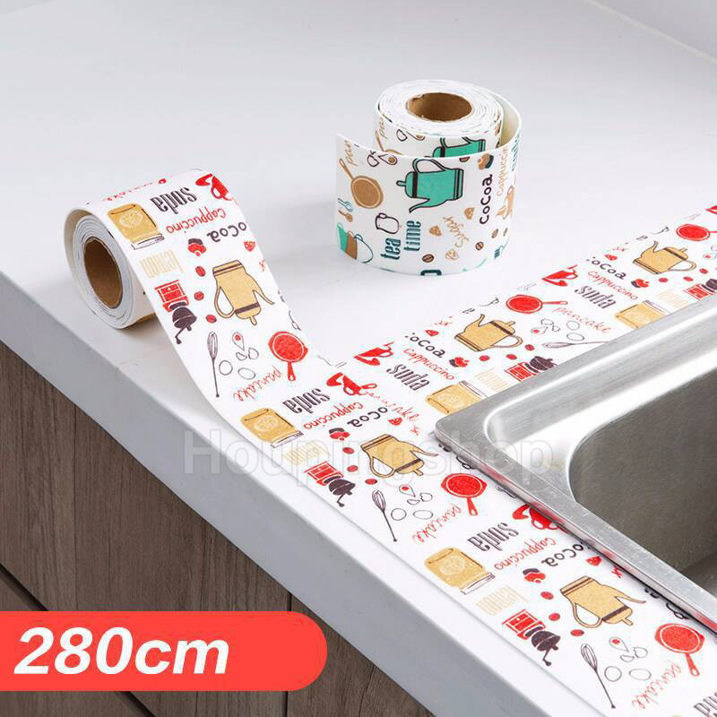 2.8M self-adhesive kitchen sink and washbasin waterproof sticker ...