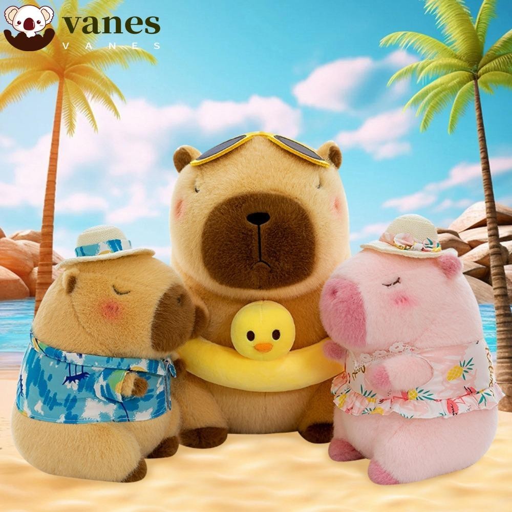 VANES Capibara Anime Fluffty Toy, Cute Swimming Circle Capybara Plush ...