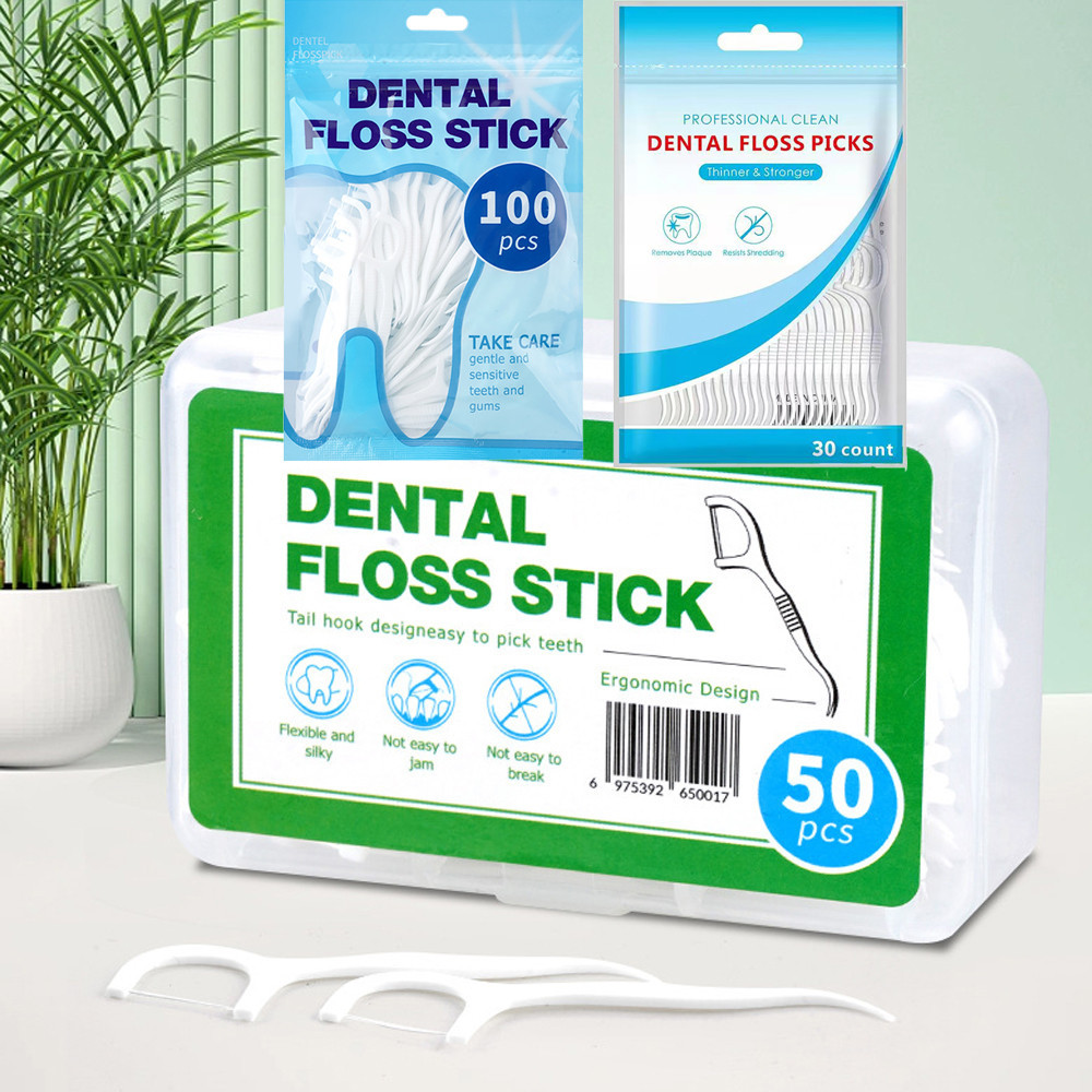 Dental Disposable Flat Floss Clean Between Tooth Interdental Brush ...