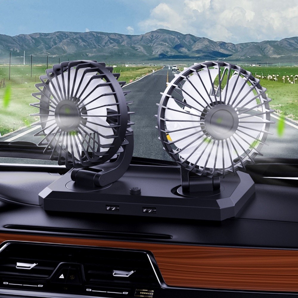 12V Car Fan 2 Speed Electric Car Cooling Fan with 360 Degree Rotatable ...