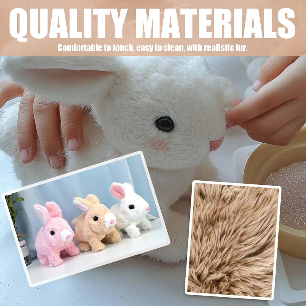 Easter Realistic Bunny Toy Electronic Interactive Pet Simulation Rabbit ...