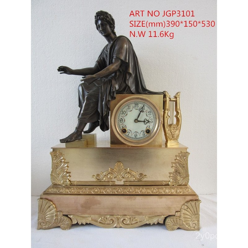 Best Classical Clock Brass Mechanical Table Clock Wind-Up Antique ...