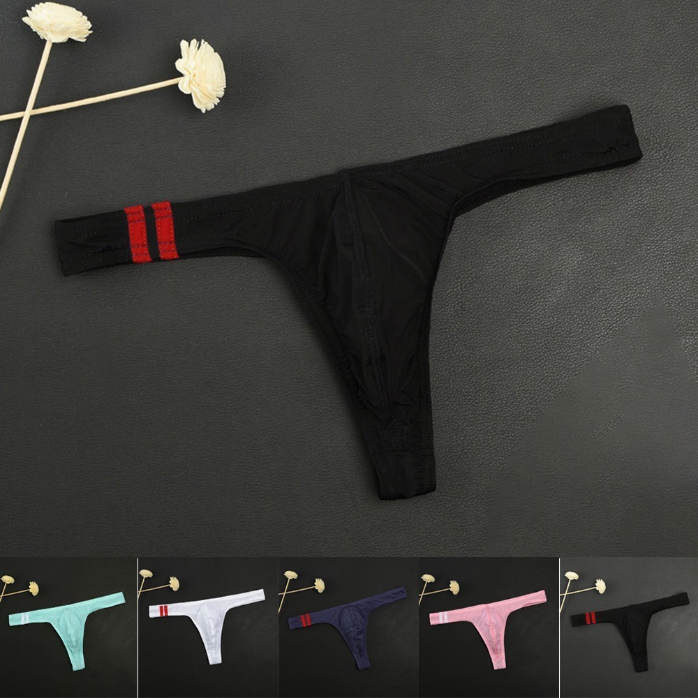 [stock] Men See Through Jockstrap Bulge Pouch Low Rise G-String Thong ...