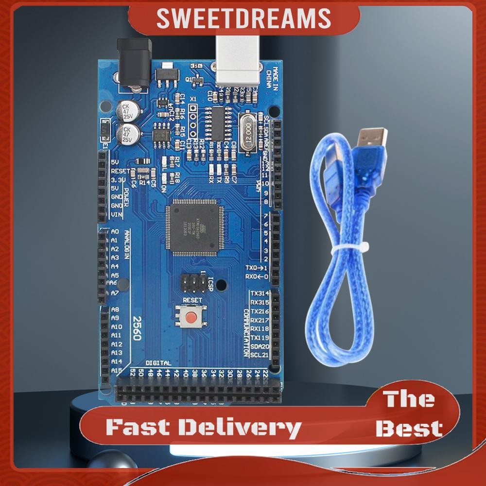 Mega2560 R3 ATmega2560-16AU Microcontroller Development Board CH340G USB Chip | Shopee Singapore