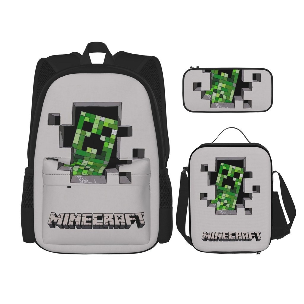 Minecraft Backpack Kids School Bookbag Set for Teen Girls Elementary ...