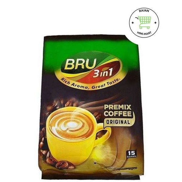 Bru 3 In 1 Original 15 Sachets 330g | Shopee Singapore