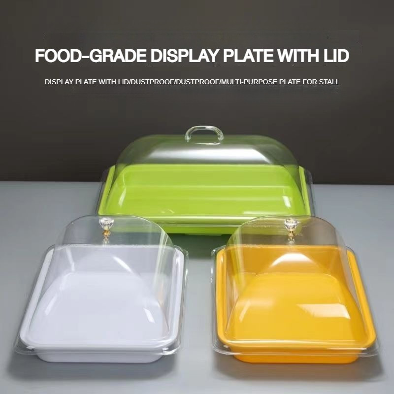 Rectangular Melamine Tray with Lid Cooked Food Braised Flavor Cold Dish ...