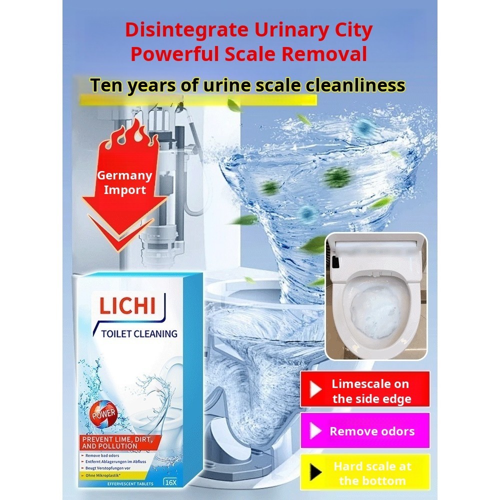 Toilet Effervescent Tablets Deodorizing and Descaling Toilet Cleaner ...