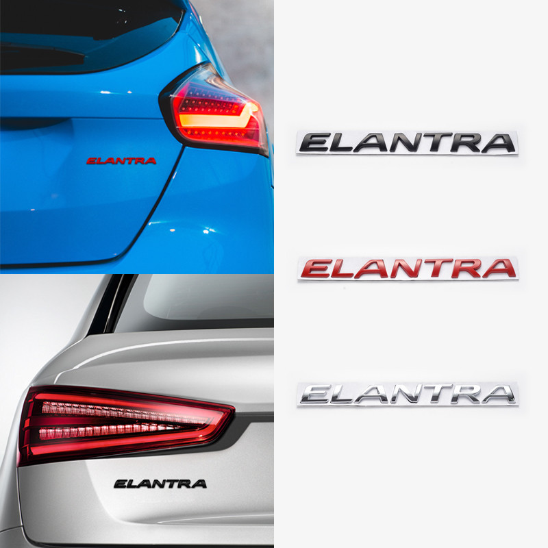 Car Styling Metal For Hyundai ELANTRA Logo Car Side Fender Emblem Rear ...
