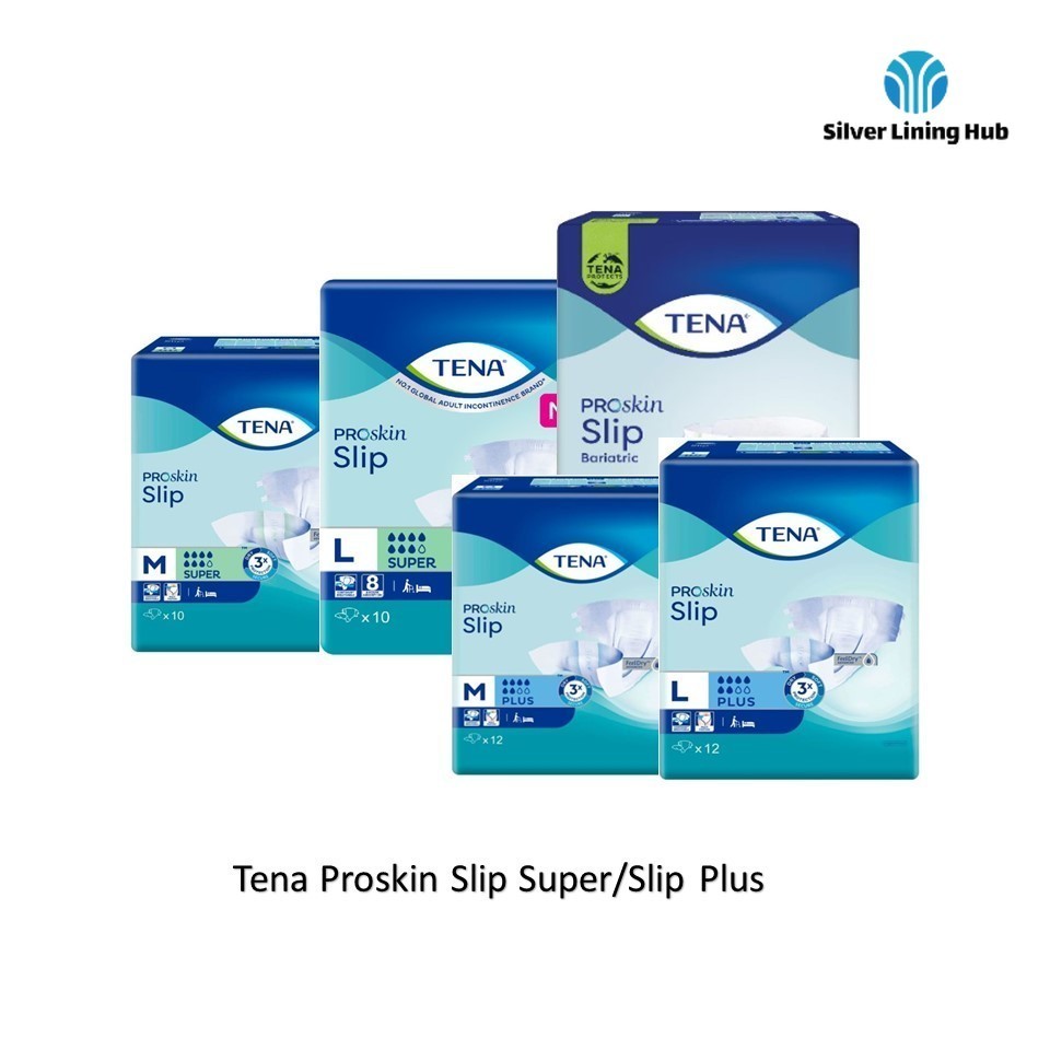 Tena Proskin Slip SUPER / Slip PLUS Diaper - Tape- Unisex | Shopee Singapore