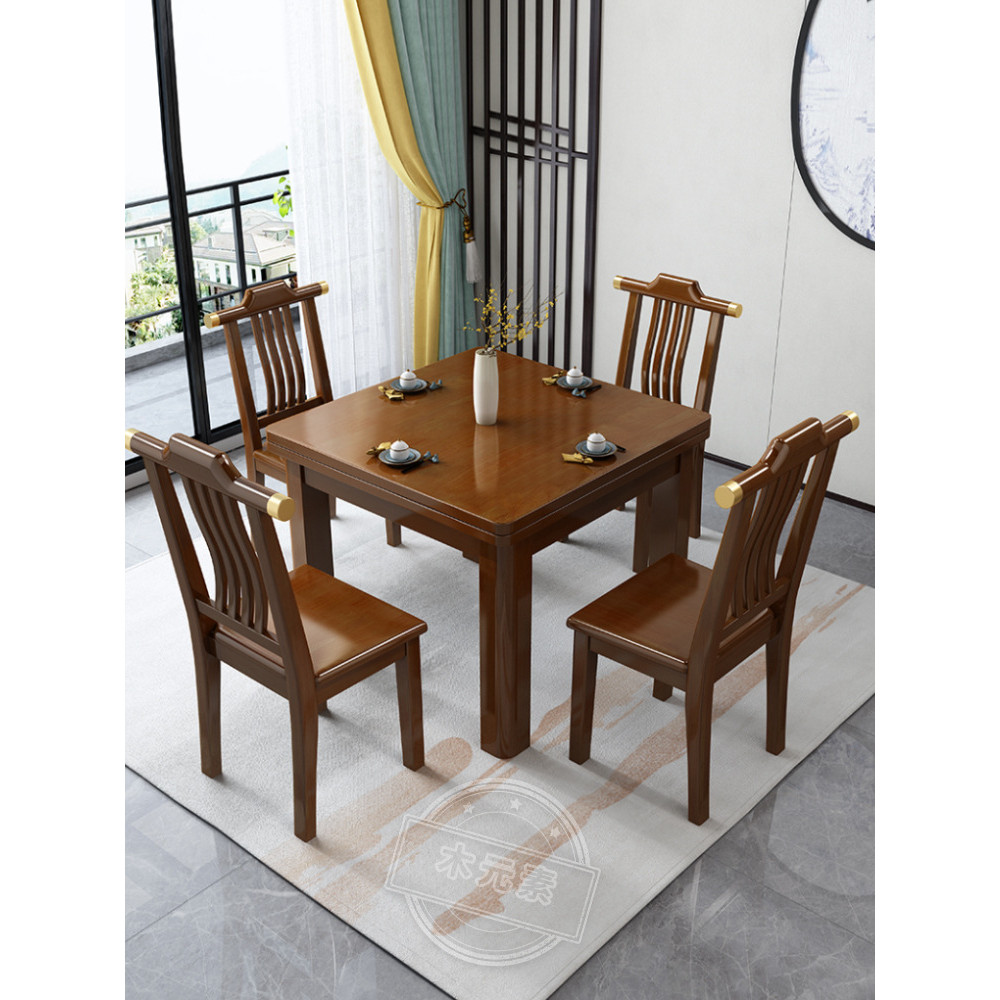 J-H/Solid Wood Small Square Table for Restaurant Commercial Use Mini ...