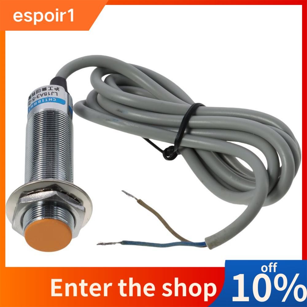 ESPOIR Inductive Proximity Switch, Cylinder Type NPN NO DC 6-36V, Durable DC 3 Wire Type 8mm ...