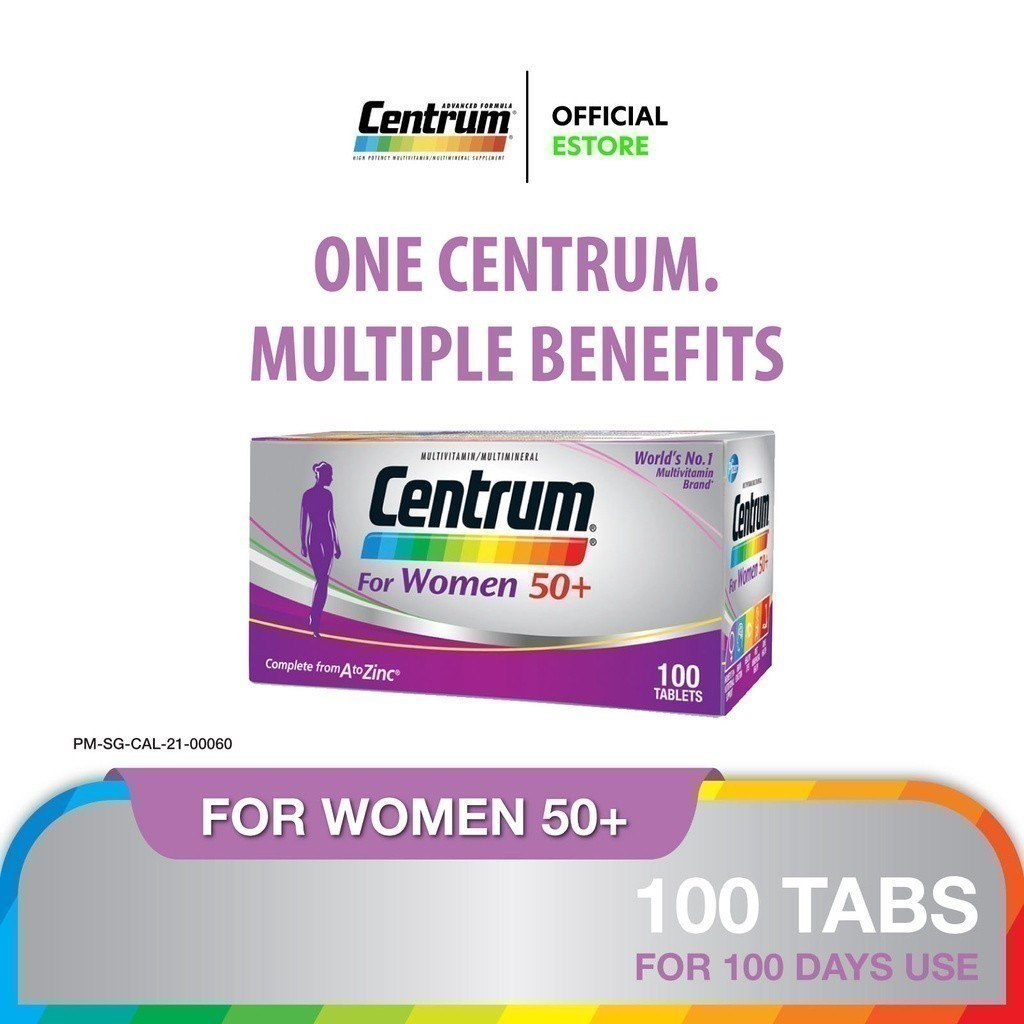 CENTRUM Multivitamin for Women 50+, Vitamin C,Iron & Calcium for Post ...