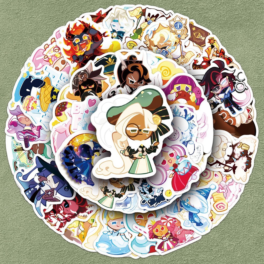 50PCS Cookie Run Kingdom Stickers DIY Laptop Luggage Suitcase Decals ...