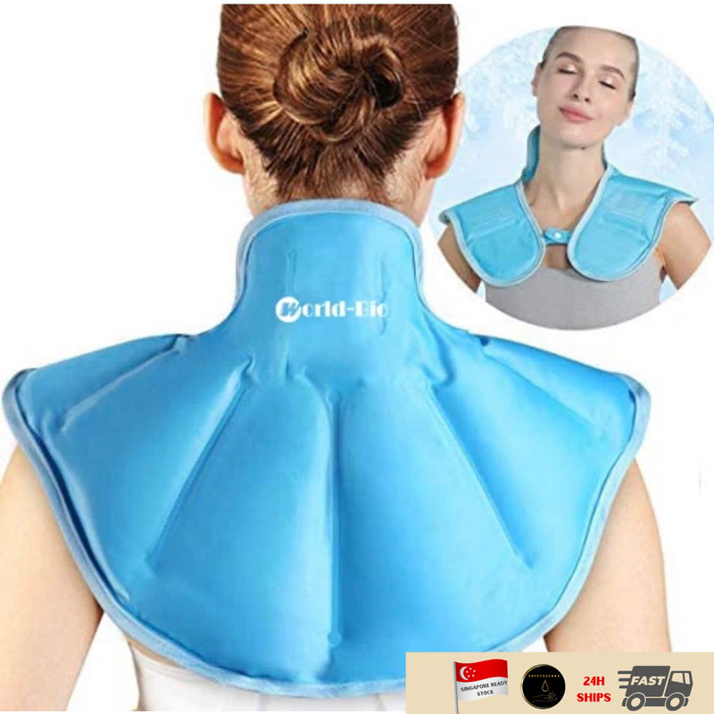 Reusable Gel Ice Heat Pack for Neck Shoulder Pain Relief Dual Fabric ...