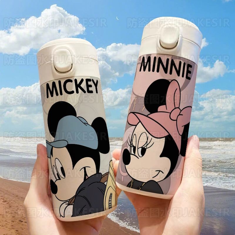 Mickey Minnie Couple Thermos Cup Large Capacity Small Lightweight ...