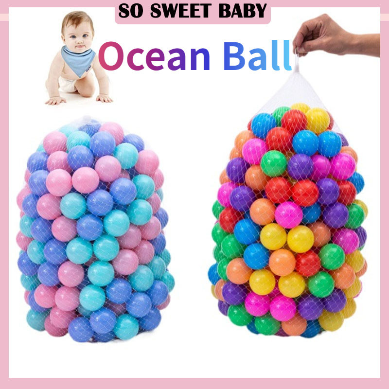 Baby Ocean Ball Macaroon Colourful Plastic Ball Kids Play Swim Pit Pool ...