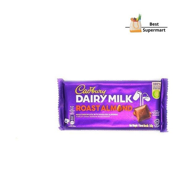 Cadbury Roasted Almond Dairy Milk Chocolate 160g | Shopee Singapore