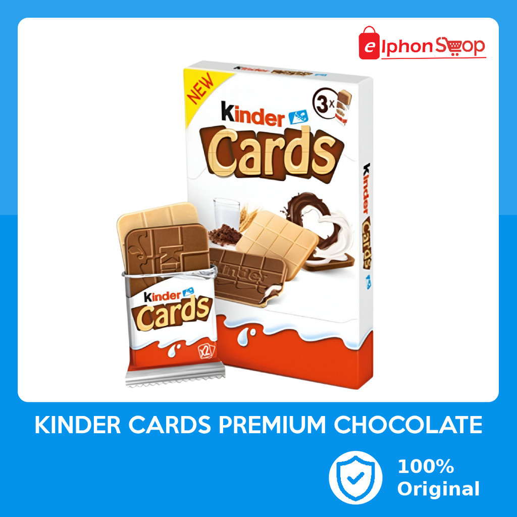 Kinder Cards Premium Chocolate Bar Chocolate Bar T3 contains 3 packs ...